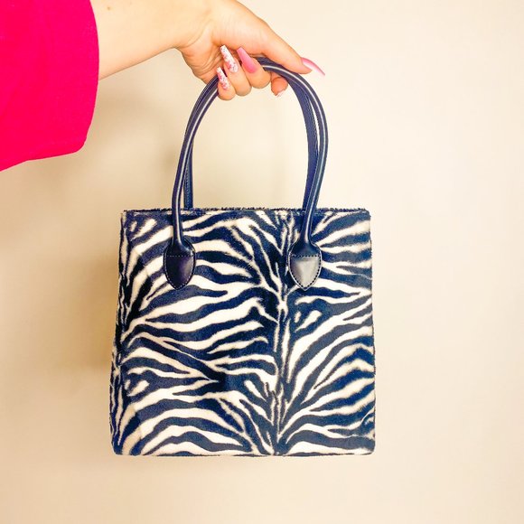Bechamel | Bags | Black And White Zebra Animal Print Handbag Purse ...